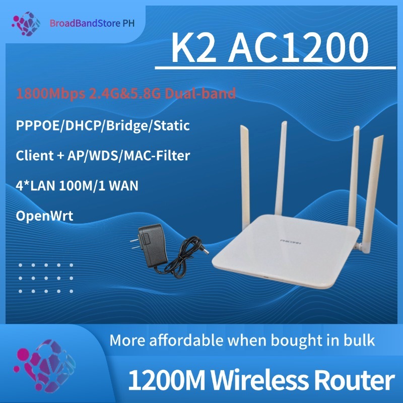 Used Dual Band Wireless Router PHICOMM K2 OpenWRT 5.8G&2.4G(Contains Adaptor) | Shopee Philippines