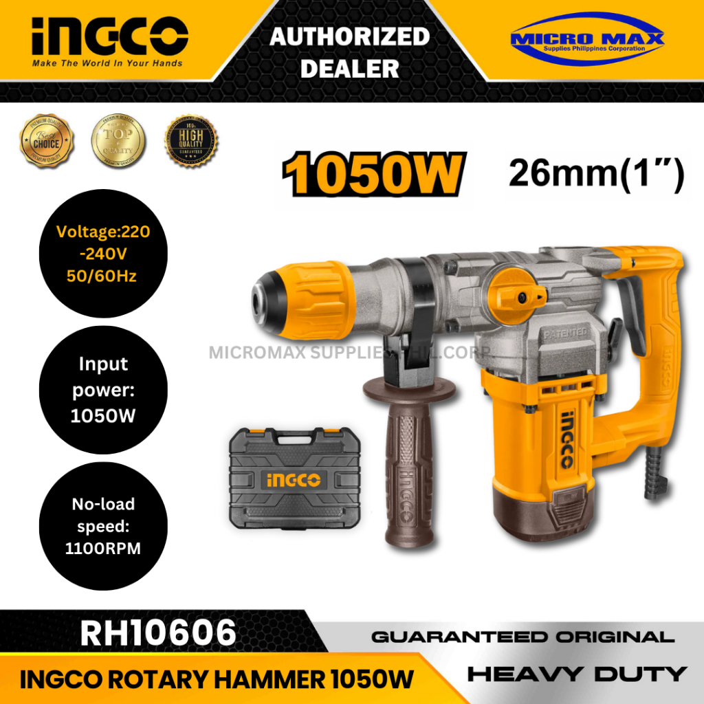 INGCO ROTARY HAMMER 1050W (RH10506) | Shopee Philippines