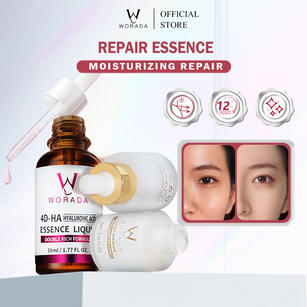 WORADA Hyaluronic Acid Niacinamide Whitening Essence and serum lotion ...
