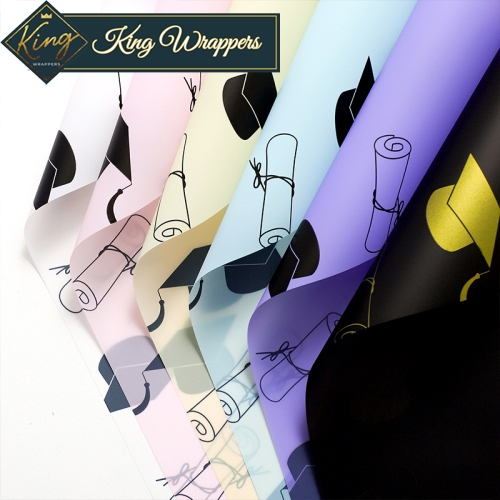 20pcs per pack Graduation Design Flower Bouquet Wrapper Floral Wrapper ...