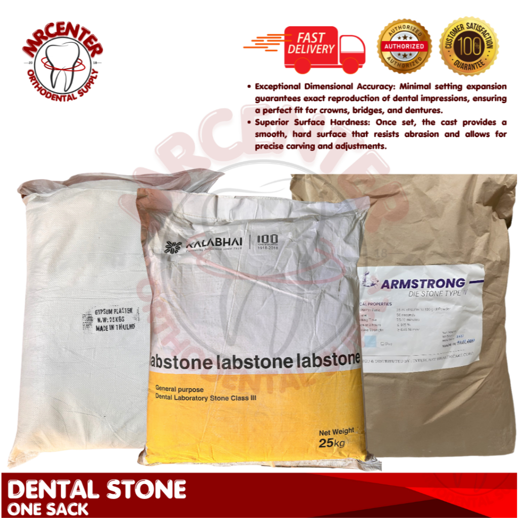 25 Kilos Plaster, Dental Castone, Die Stone High-Strength Type III & IV ...