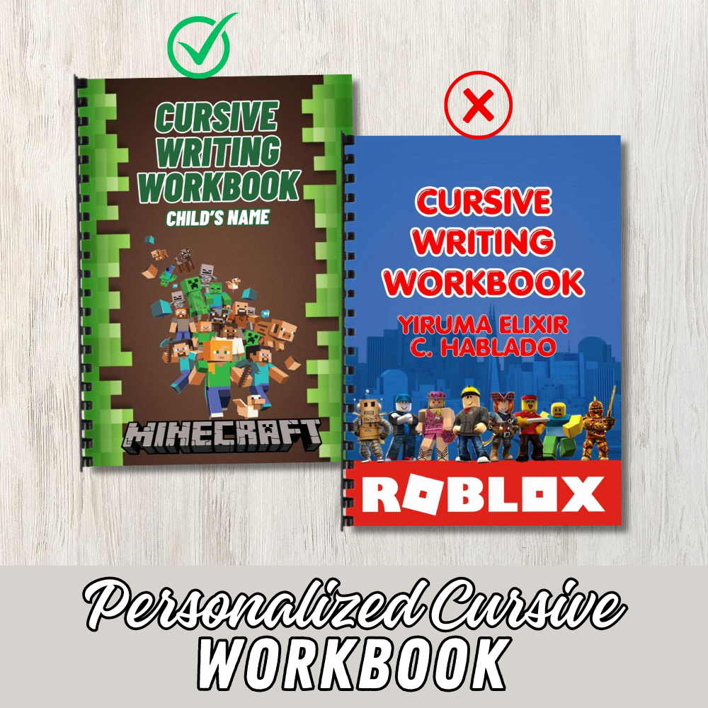 Customized Cursive Writing Workbook 85 pages send us your CHILD'S NAME ...