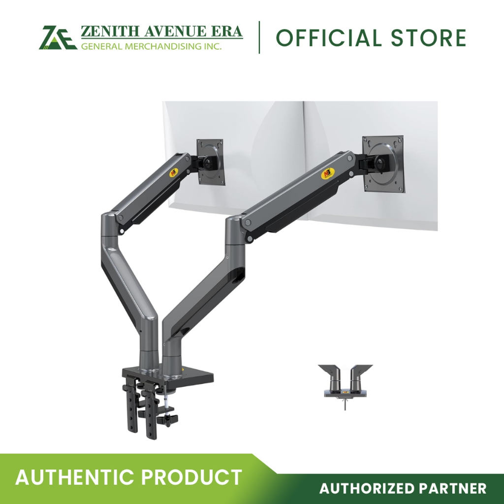 North Bayou NB-G35 22-32" Full Swivel Dual Gas Strut Arm Monitor Desk ...