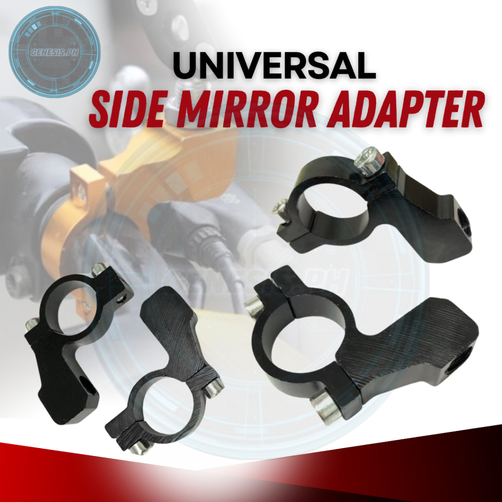 Genesis CNC Motorcycle Side Mirror Adapter Base Clamp Universal ...