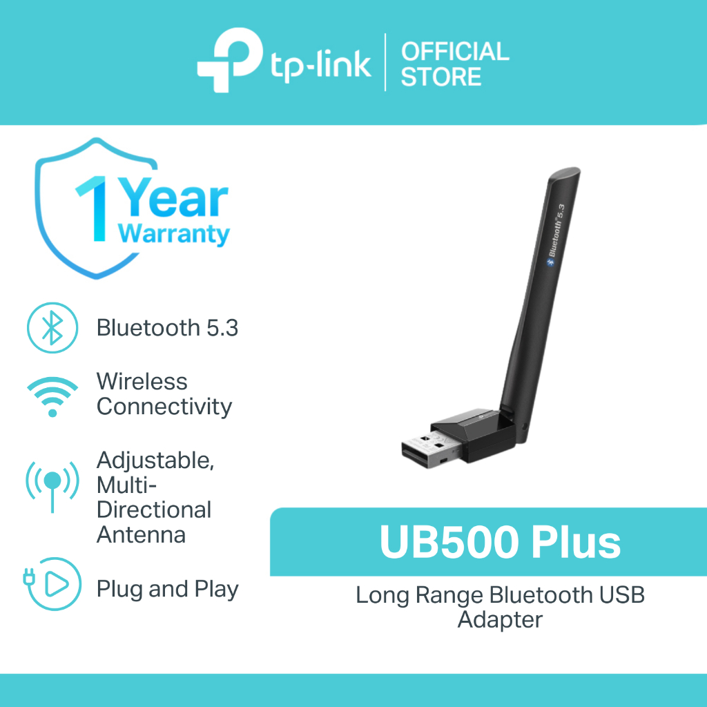 TP-Link UB500 | Plus Long Range Bluetooth USB Adapter | Wireless Connectivity | Adjustable ...