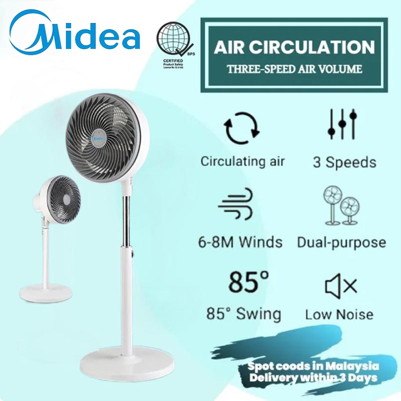 Midea Circulating Fan Turbine Silent Strong Wind Air Circulation Three ...