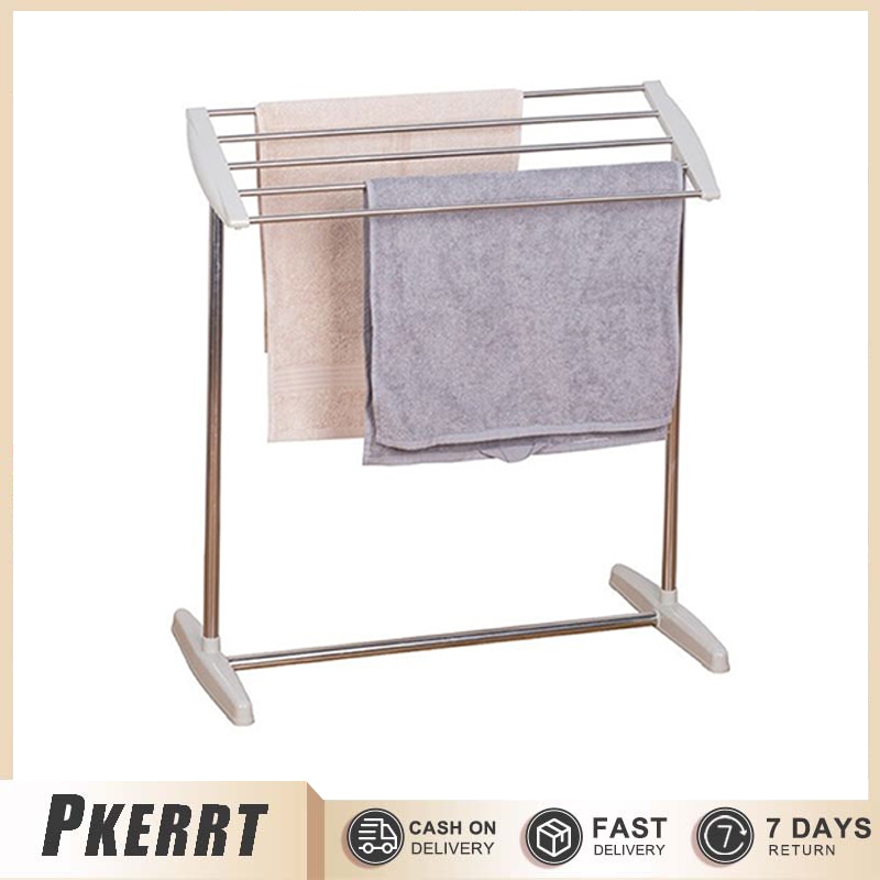 Simple drying rack indoor movable floor rack balcony clothes towels ...