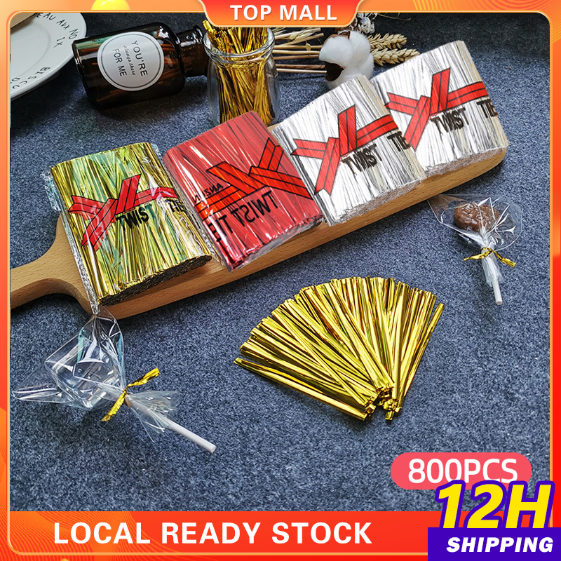 800Pcs/Pack Metal Twist Wire For Bread Lollipop Souvenirs Cookies ...