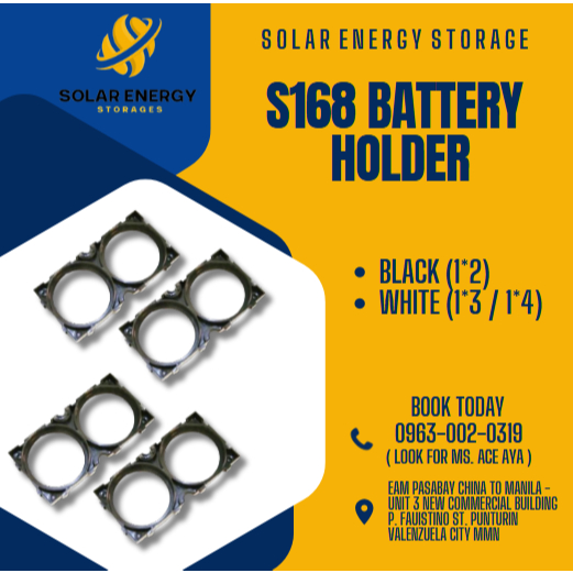 S168 BATTERY HOLDER Lifepo4 Battery- BLACK 1*2 / WHITE 1*3 & 1*4 SIZES ...