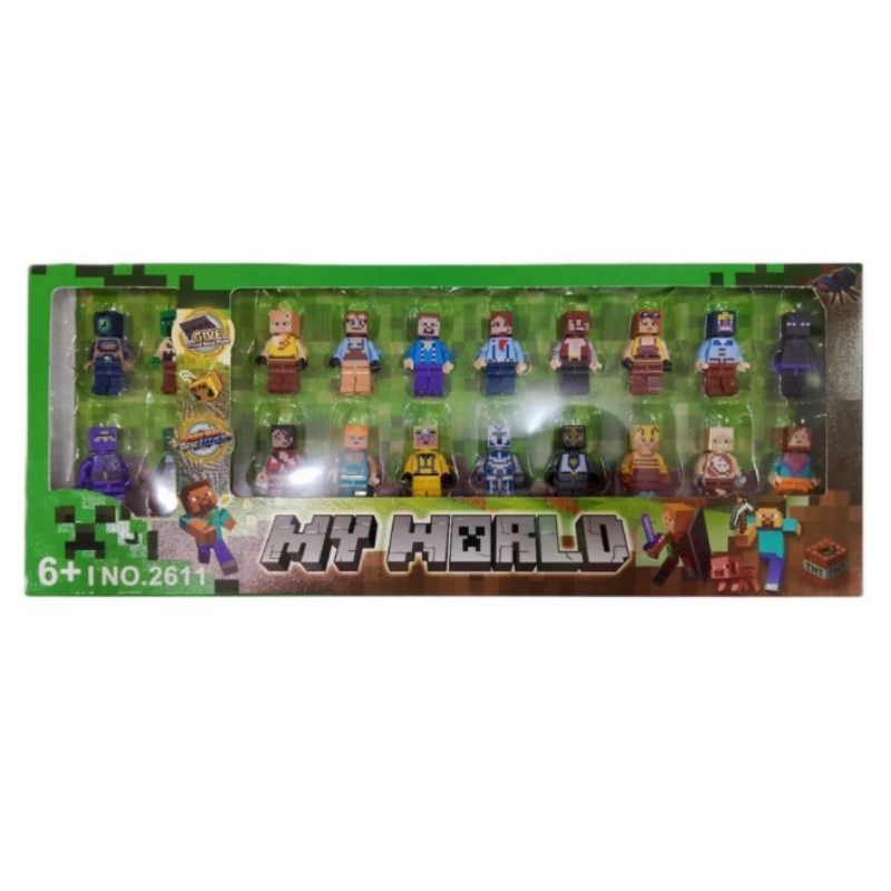 My world 20 in 1 mini figure Minecraft world | Shopee Philippines