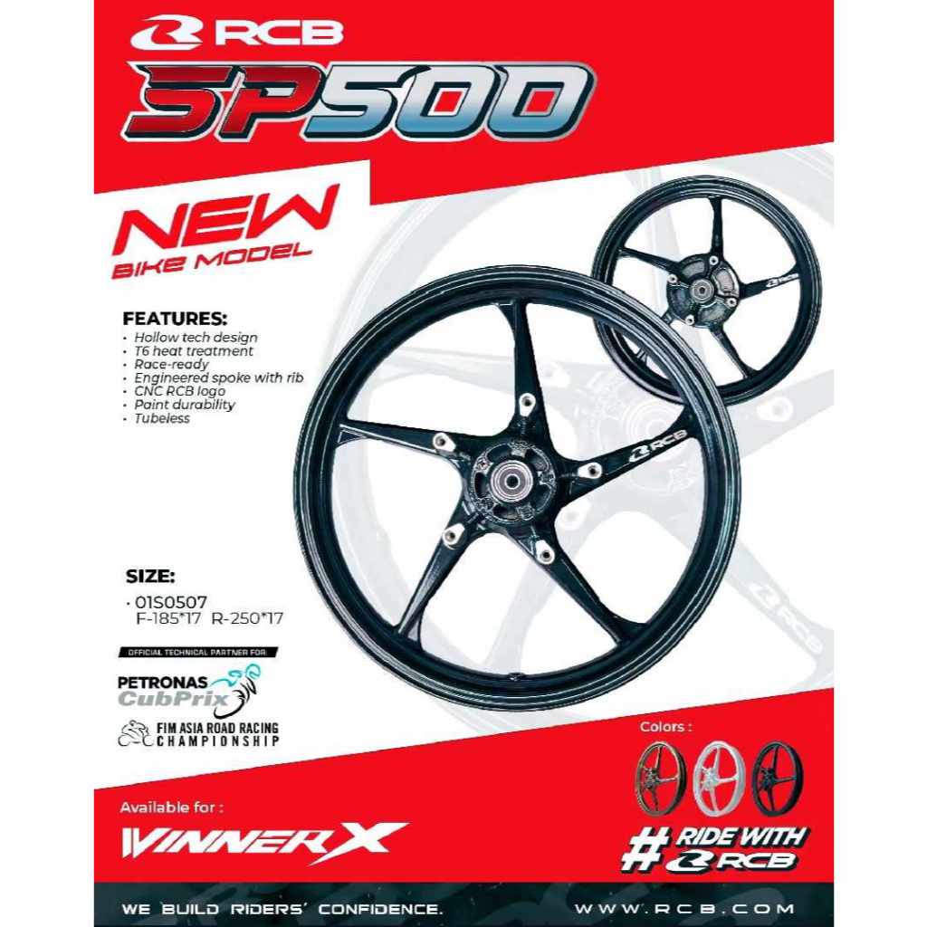 HONDA WINNER X 150 RCB SPORT RIM SP500 MAGS (185*17X250*17) | Shopee ...