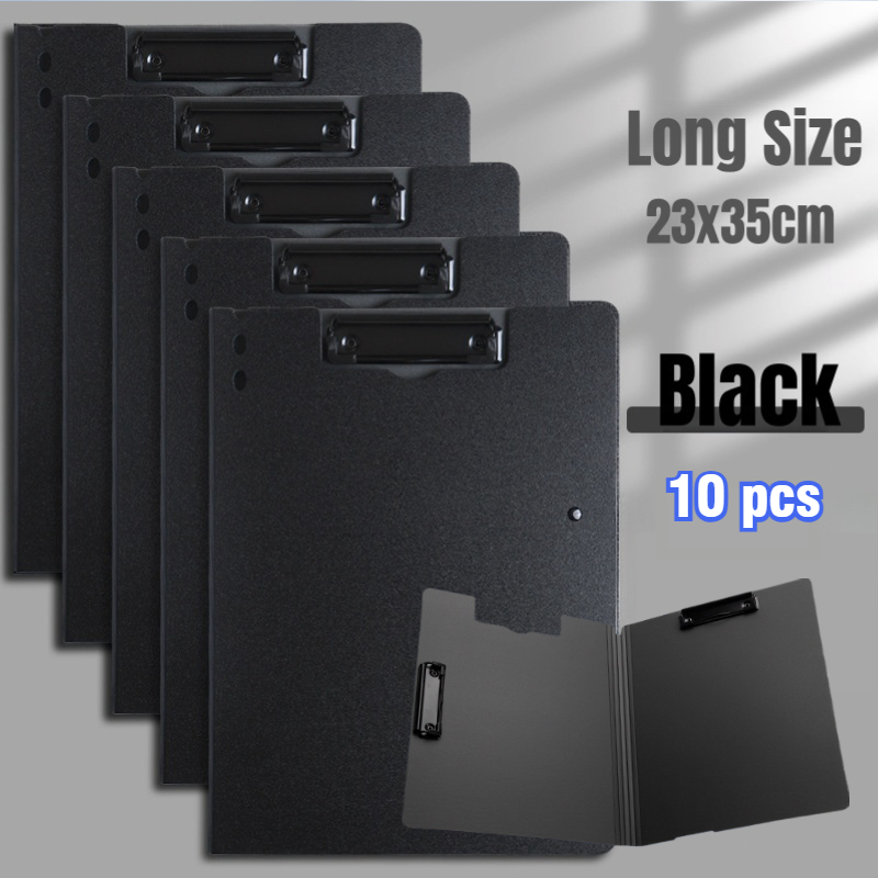 5/10pcs Clipboard Long Size with Cover Hard PP File Folder Clip Board ...