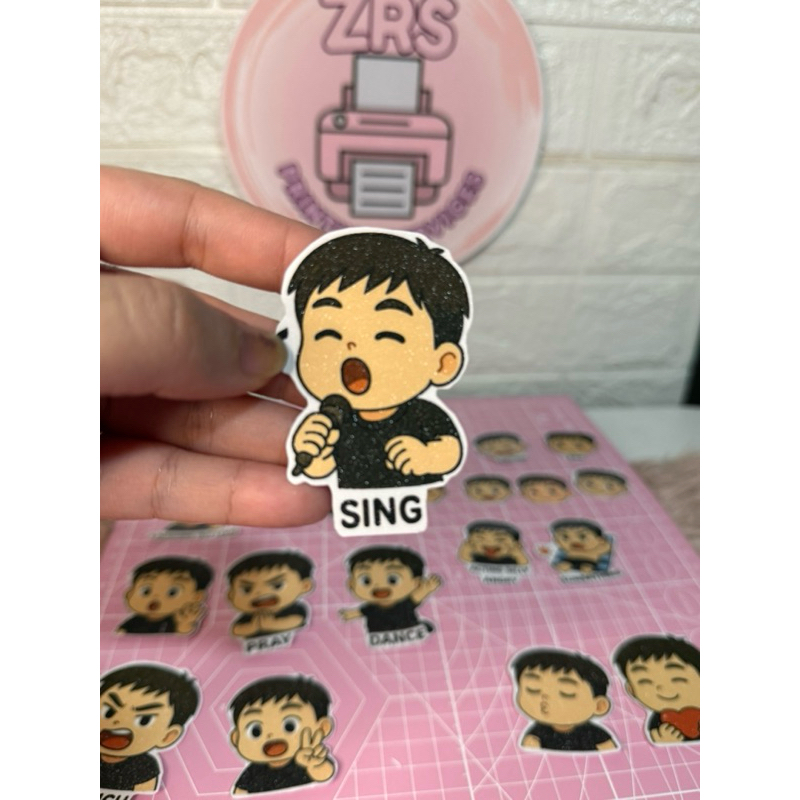 Personalized full A4 emoji chibi stickers water resistant scratch proof ...