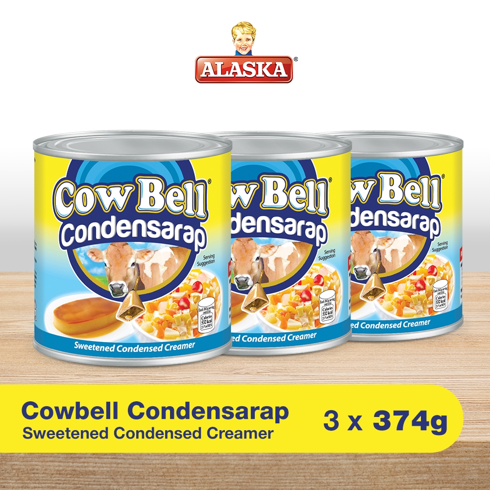 Cow Bell Condensarap Can 374g | Set of 3 | Shopee Philippines