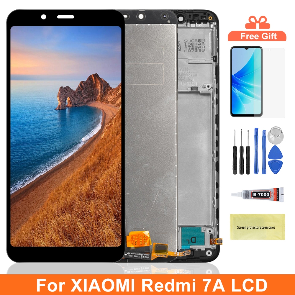 Screen LCD For Xiaomi Redmi 7/7A LCD Touch Screen Display with Frame Replacement | Shopee ...