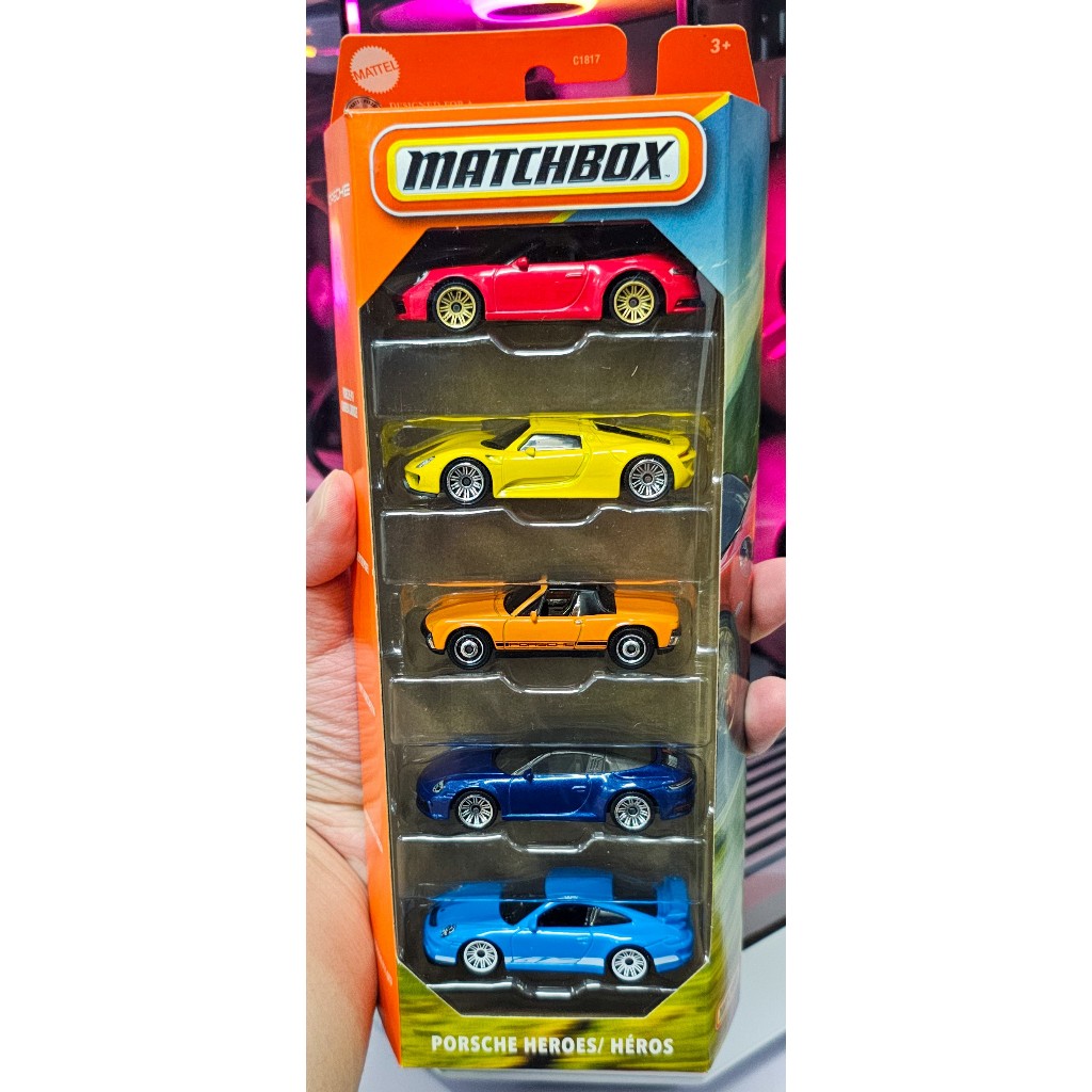 Matchbox 5 Car Pack Blue Highways, Porsche & MBX Electric Drivers ...