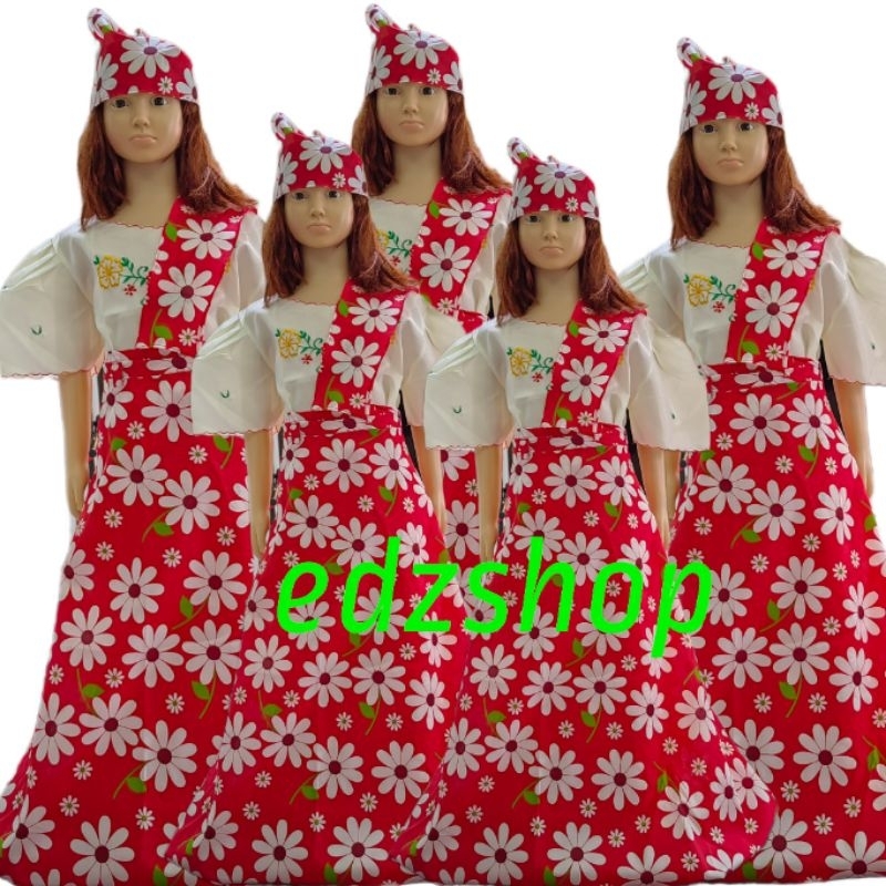 PATADYONG FILIPINIANA SET 4 IN1 RED COLLECTION KIDS TO ADULT | Shopee ...