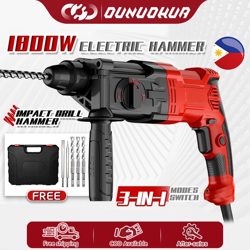 Demolition Electric Hammer 1800W Rotary Hammer Drill Chipping Gun Heavy ...