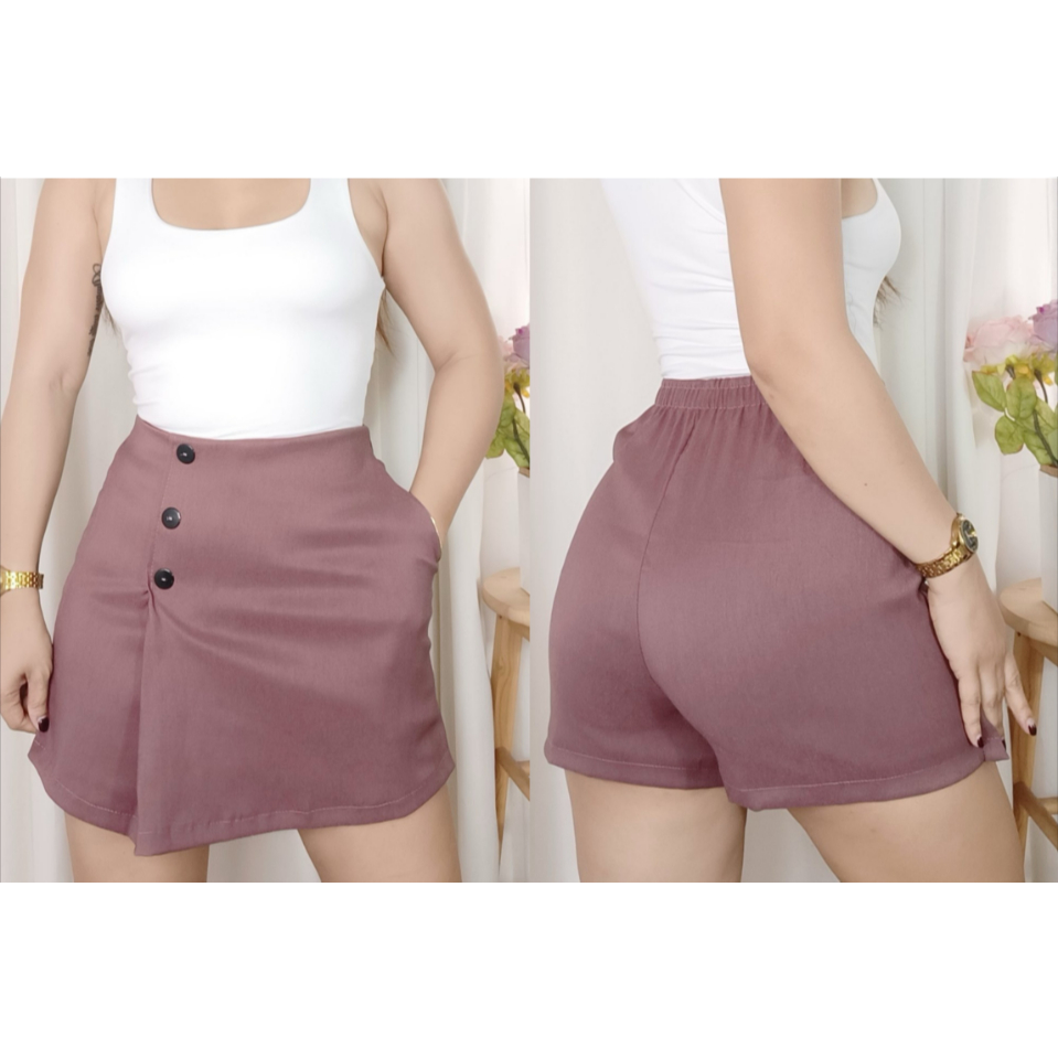 Mumu #CHESCA BANGKOK PALDA SHORT Woven SKORT (SHORT BACK/SKIRT FRONT) w ...