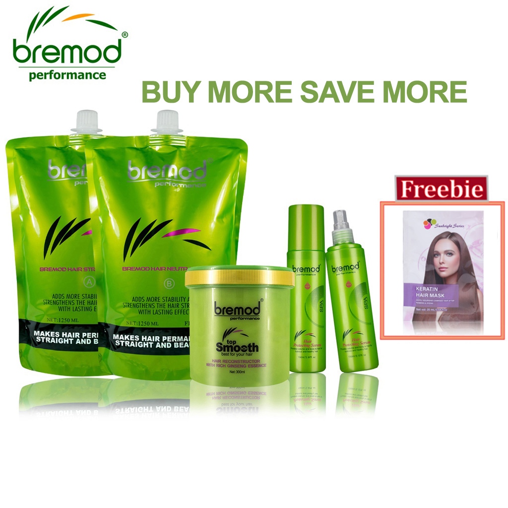 Bremod Rebonding Set Hair Straightening Set Treatment Moistrizer Spray ...