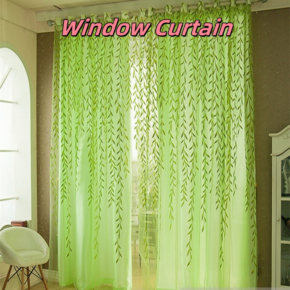 Elegant Willow Curtain New Design Leaf Kurtina for Living Room Decor ...