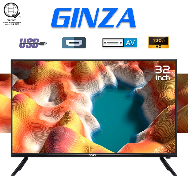 GINZA 32 Inch Led TV HD SMART Television AV VGA USB Framless Ultra-Slim 32A | Shopee Philippines