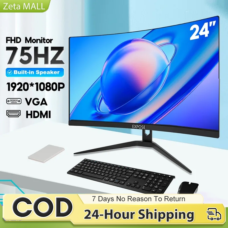 Expose Gaming Monitor IPS 24 Inch 100Hz Framless Flat FHD 27 Inch ...