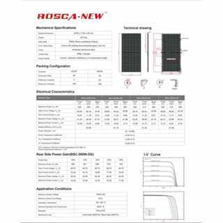 Bosca NEW 555W Double Glass Monocrystalline Solar Panel BSC-555W ...