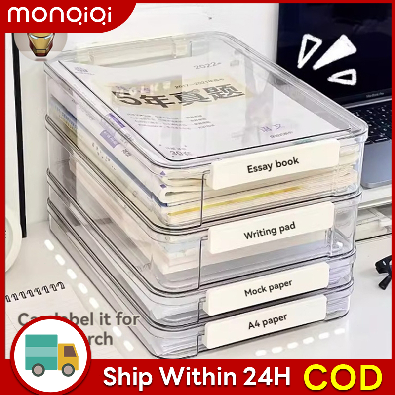 Paper Sorting Container Clear Organizer Desktop Storage Document ...