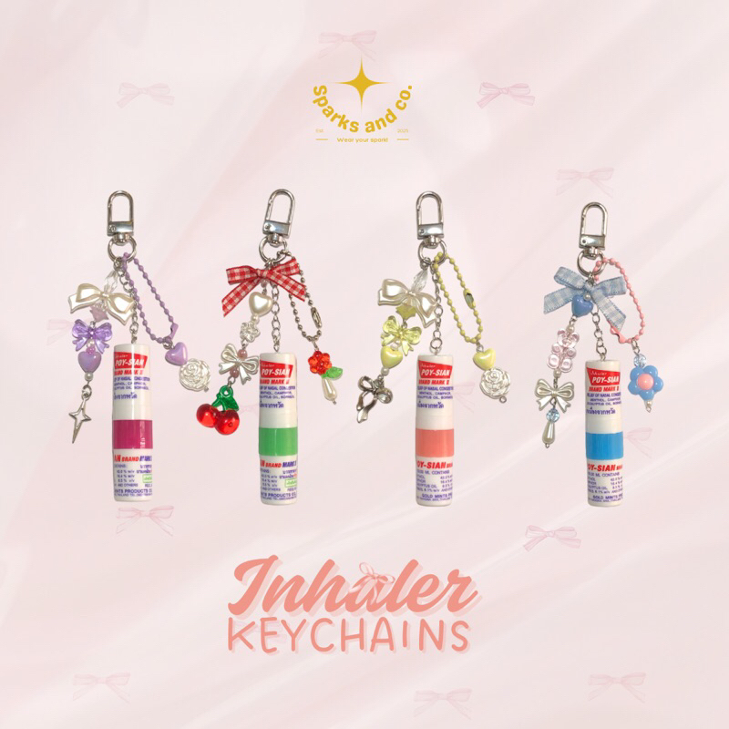 𝗜𝗻𝗵𝗮𝗹𝗲𝗿 𝗞𝗲𝘆𝗰𝗵𝗮𝗶𝗻𝘀 Cute Coquette 2-in-1 Poy Sian Inhaler and Liniment ...