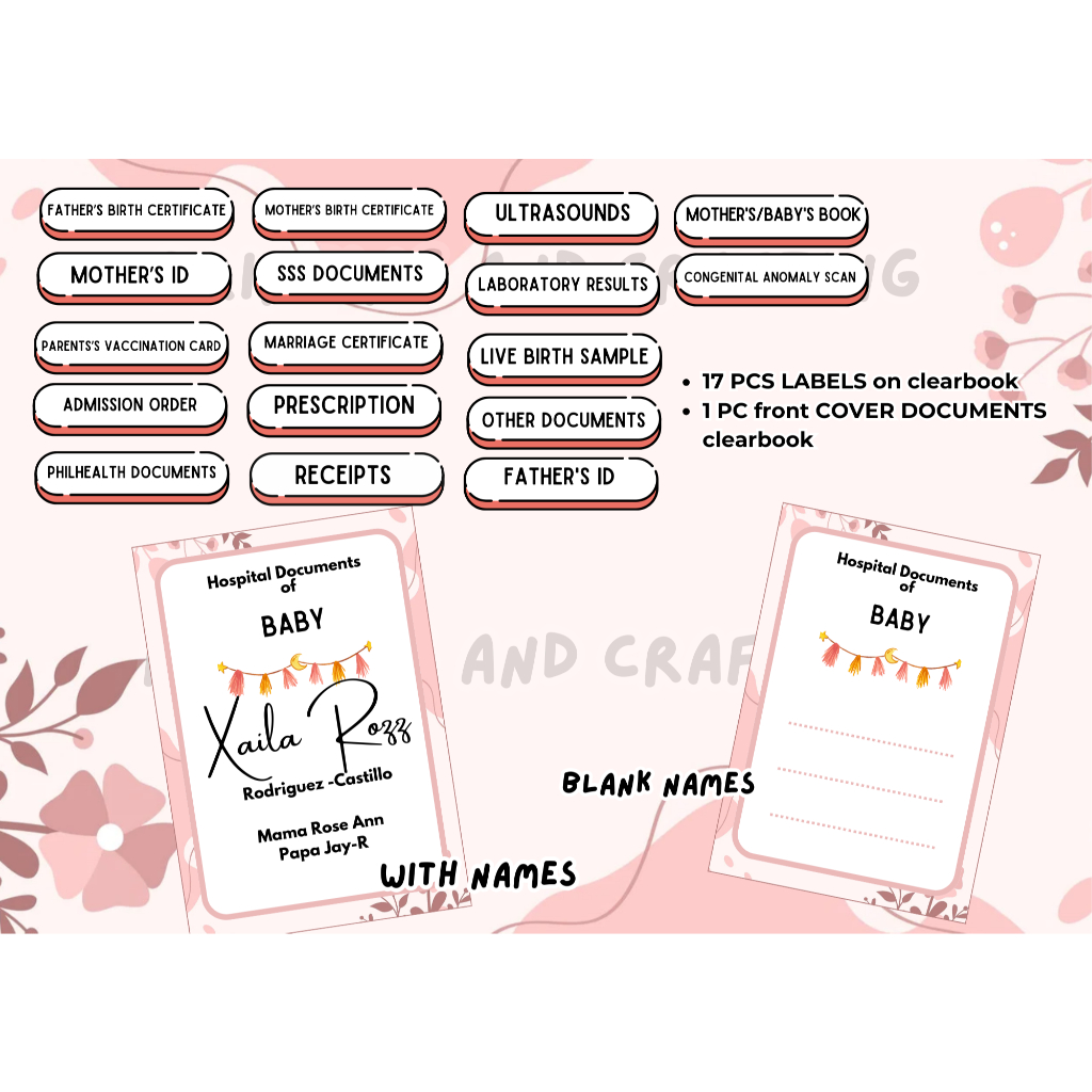 NEWBORN / BABY & MOMMY HOSPITAL BAG STICKER LABELS with free Livebirth ...