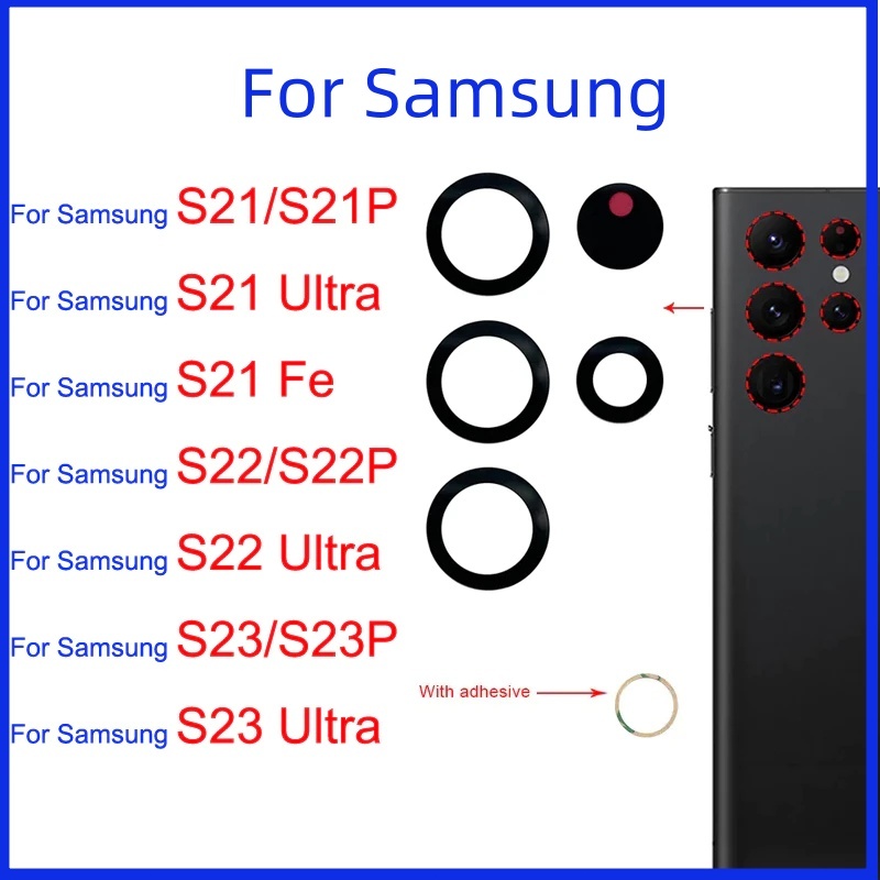 Back Camera Glass Lens Replacement For Samsung S21 S22 S23 Plus Ultra ...