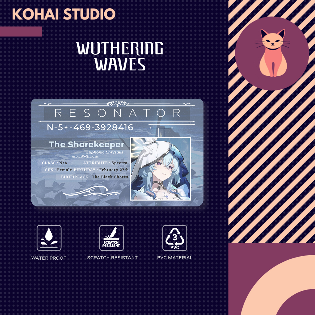 Wuthering Waves Collectible ID Cards Photocards WUWA Merchandise ...