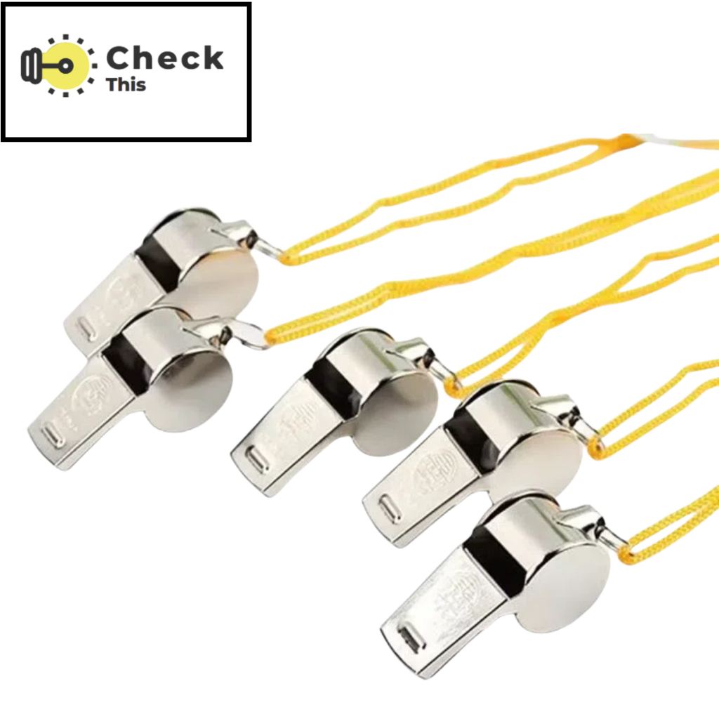Whistle Metallic 12pcs or 24 pcs with Lanyard String | Shopee Philippines