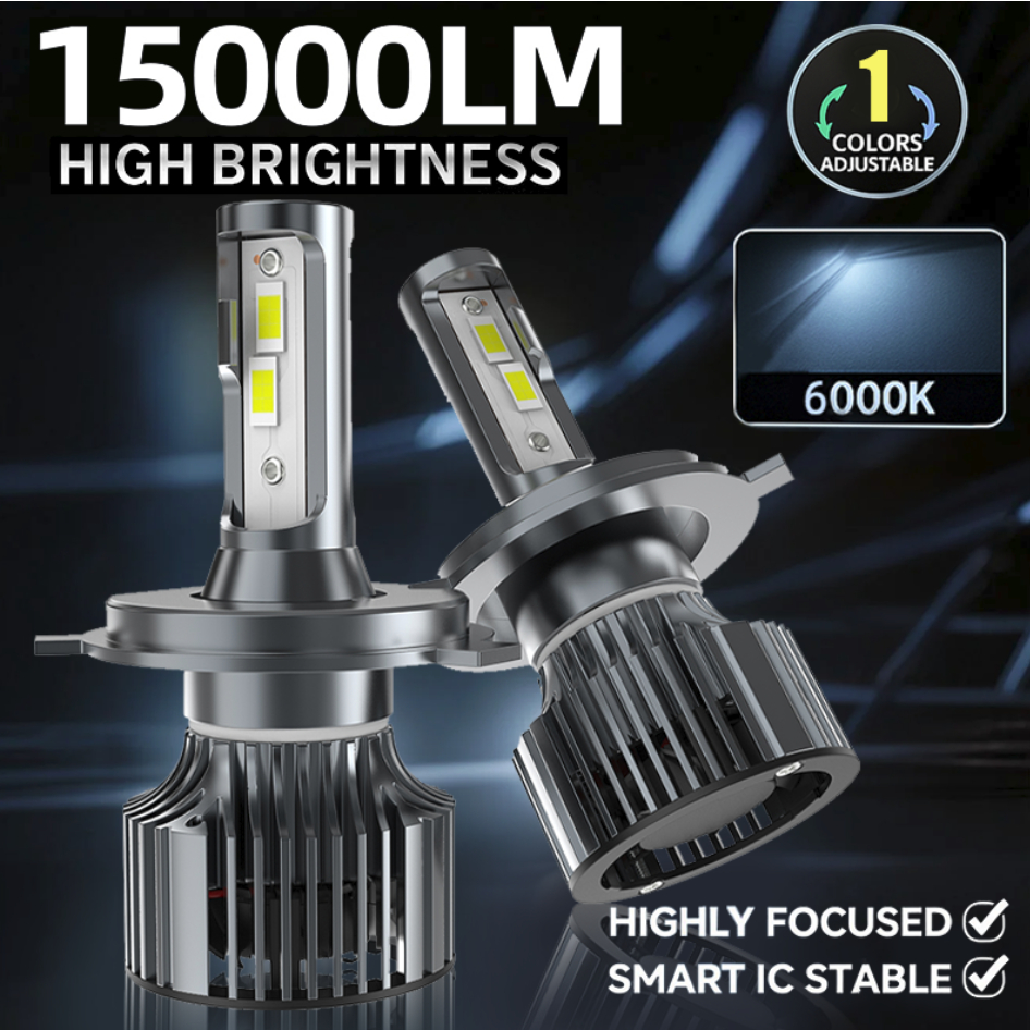 NeoGlow Car LED headlight NOVA100W 15000LM CANBUS No Errors H4/H11 Hi/Low 6000K White 1year ...