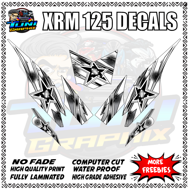 Honda XRM Trinity 125 RISING STAR Decal Sticker with freebies | Shopee ...