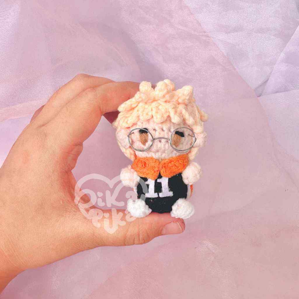 Tsukishima Kei Crochet Chibi Keychain (Haikyuu!) | Shopee Philippines