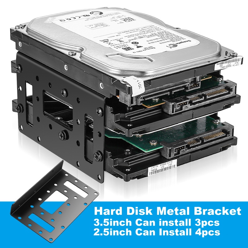 Hard Disk Metal Bracket SSD HDD NAS For DIY With Screws | Shopee ...