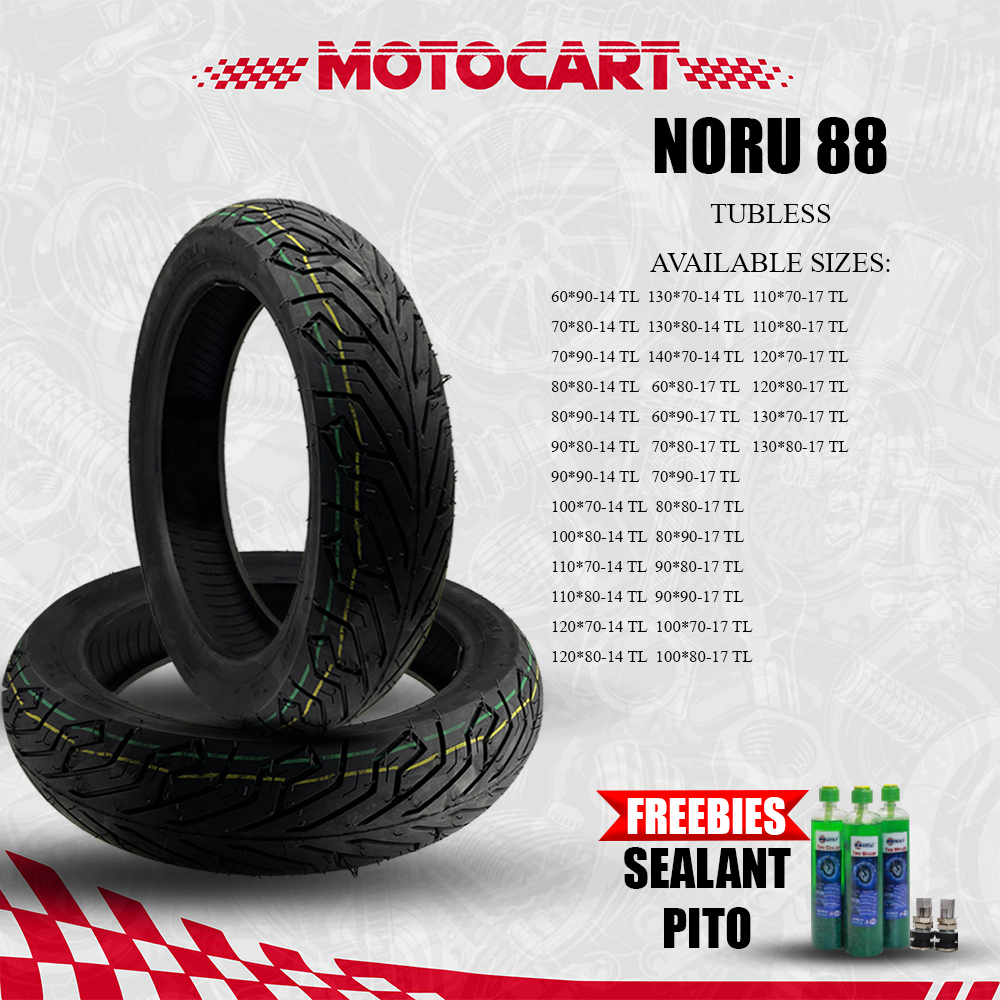 NORU 88 GULONG MOTORCYCLE TIRE 8 PLY LAYERS, ALL DIRECTIONAL PATTERN ...