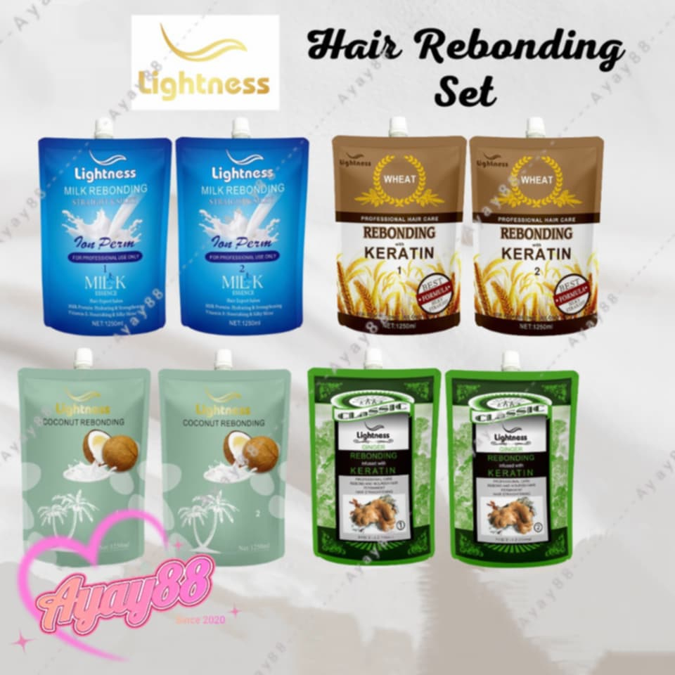 Ayay88 Lightness Hair Rebonding Hair Straigtener Set 1&2 1250ml*2 ...