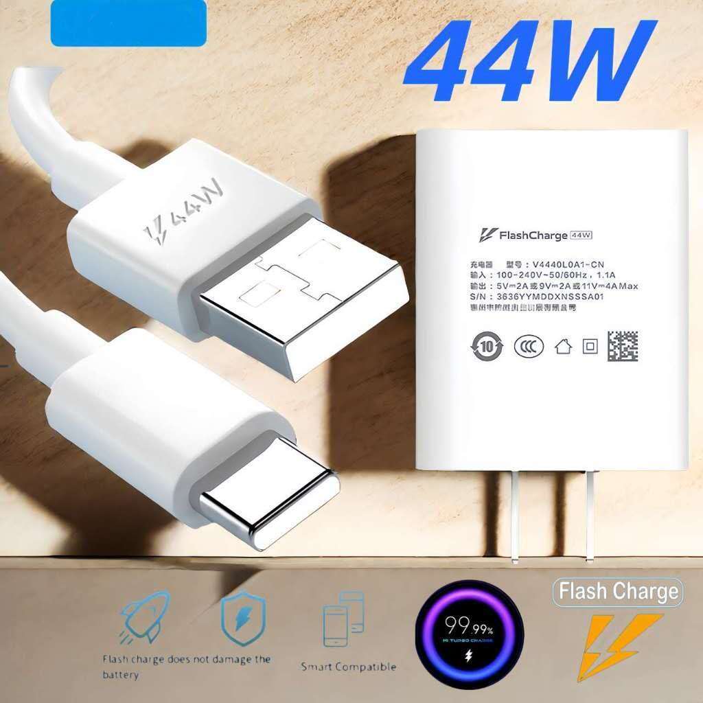 Original Charger 33W 44W Type c Flash Charger Fast Charging Adapter + 4A USB Cable Set Charger ...