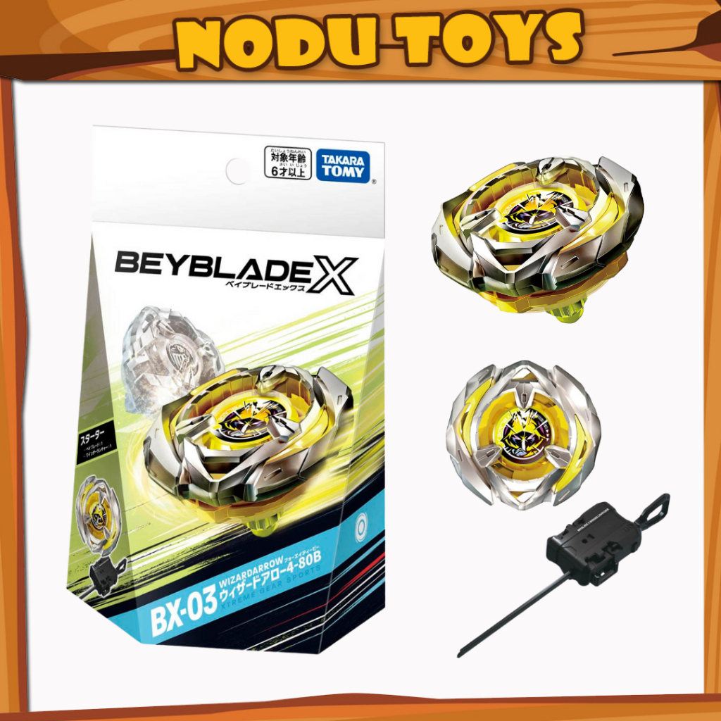 Beyblade X BX-03 Starter Wizard Arrow 4-80B [Bankee Sticker] | Shopee ...