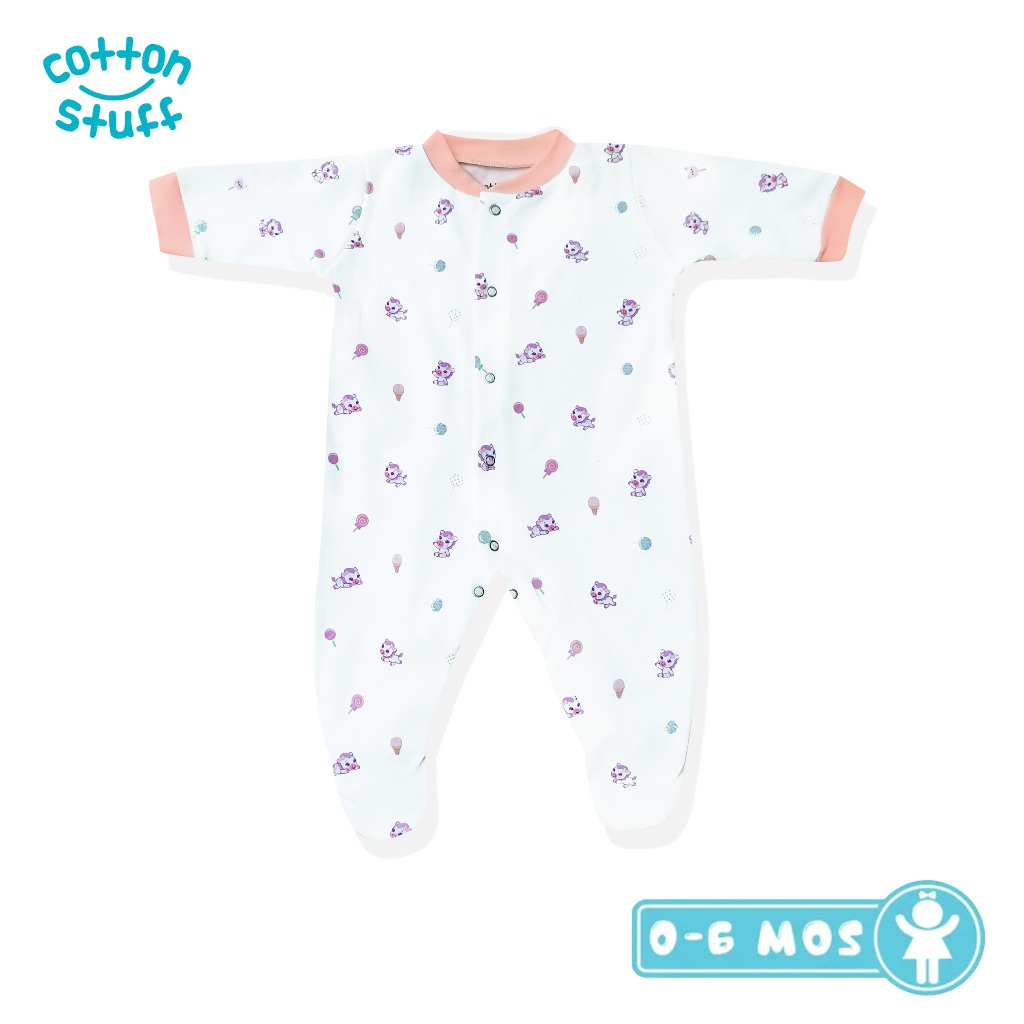 Cotton Stuff - Long Sleeve Sleeper FP- (Candyland- Girl) | Shopee ...