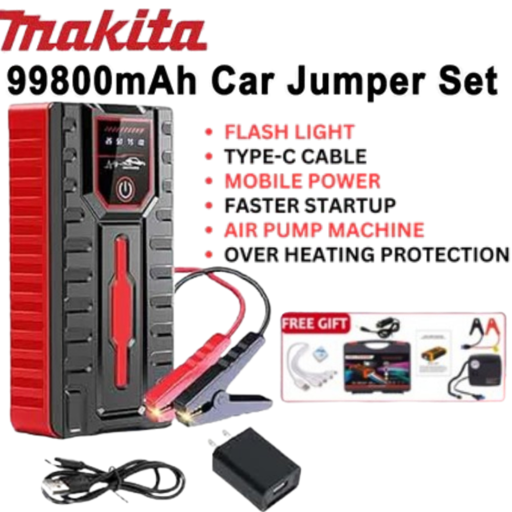 MAKITA 99800Mah Car Jumper Car Power bank High power With Pump Power ...