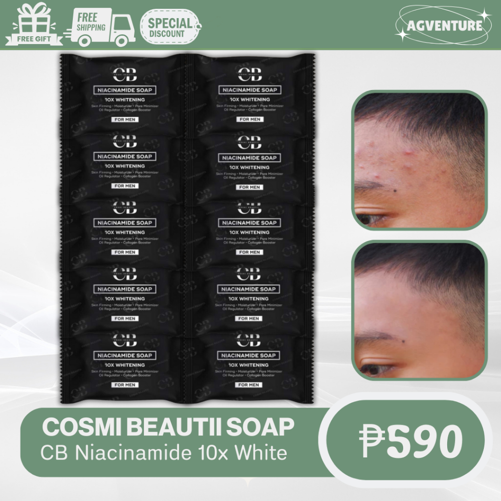 ORIGINAL Cosmi Beautii Niacinamide 10X Whitening CB Soap Brighten ...