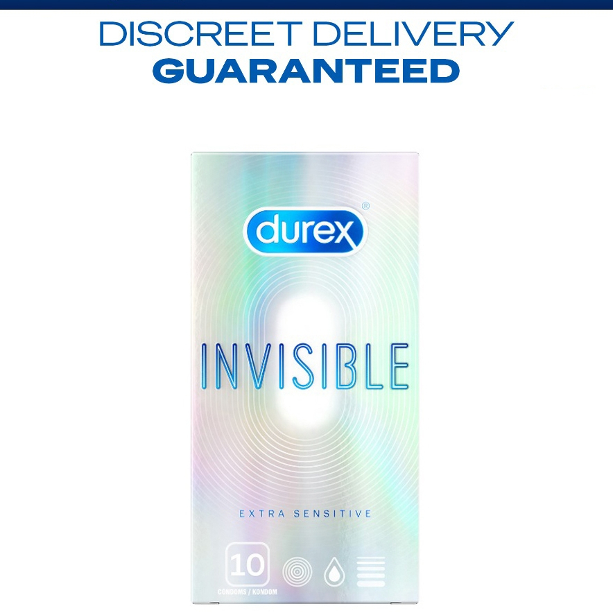 Durex Invisible Extra Thin Extra Sensitive Lubricated Condoms 10PCS | Shopee Philippines