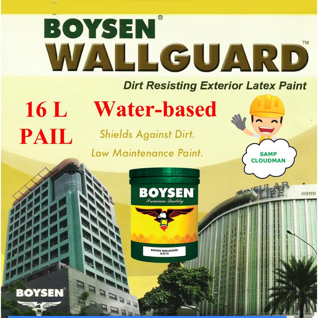 Boysen Wallguard Pail 16L Dirt Resisting Exterior Latex Paint B-5715 ...