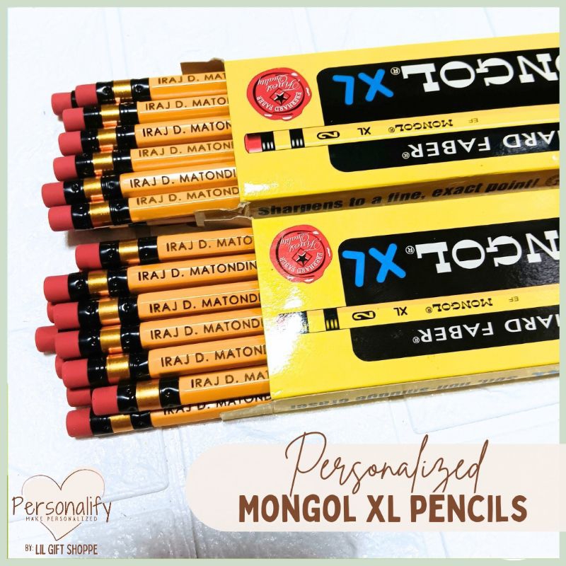 Personalized Mongol XL Pencil – Custom Name Engraving | School ...