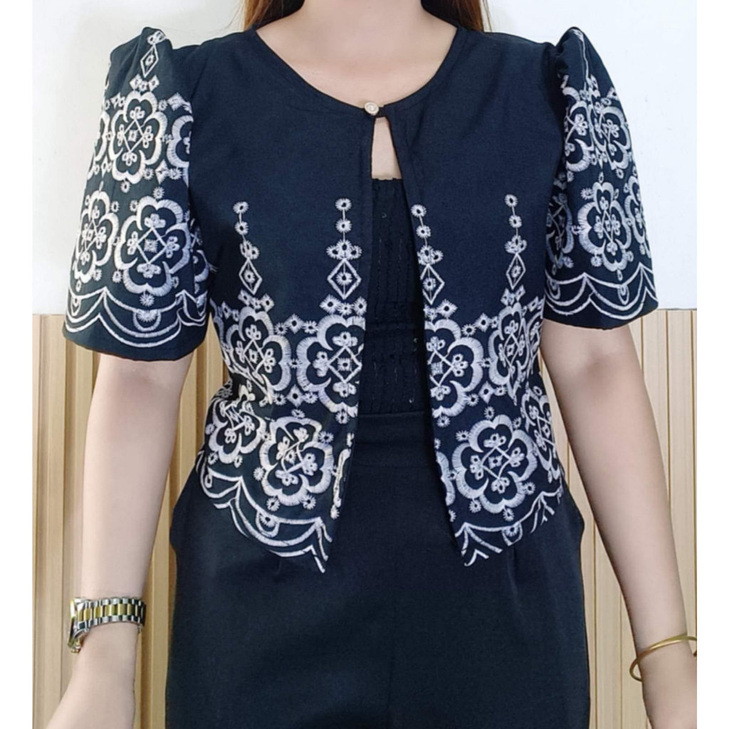 Eyelet Bolero Filipiniana for Formal Occasion | Shopee Philippines