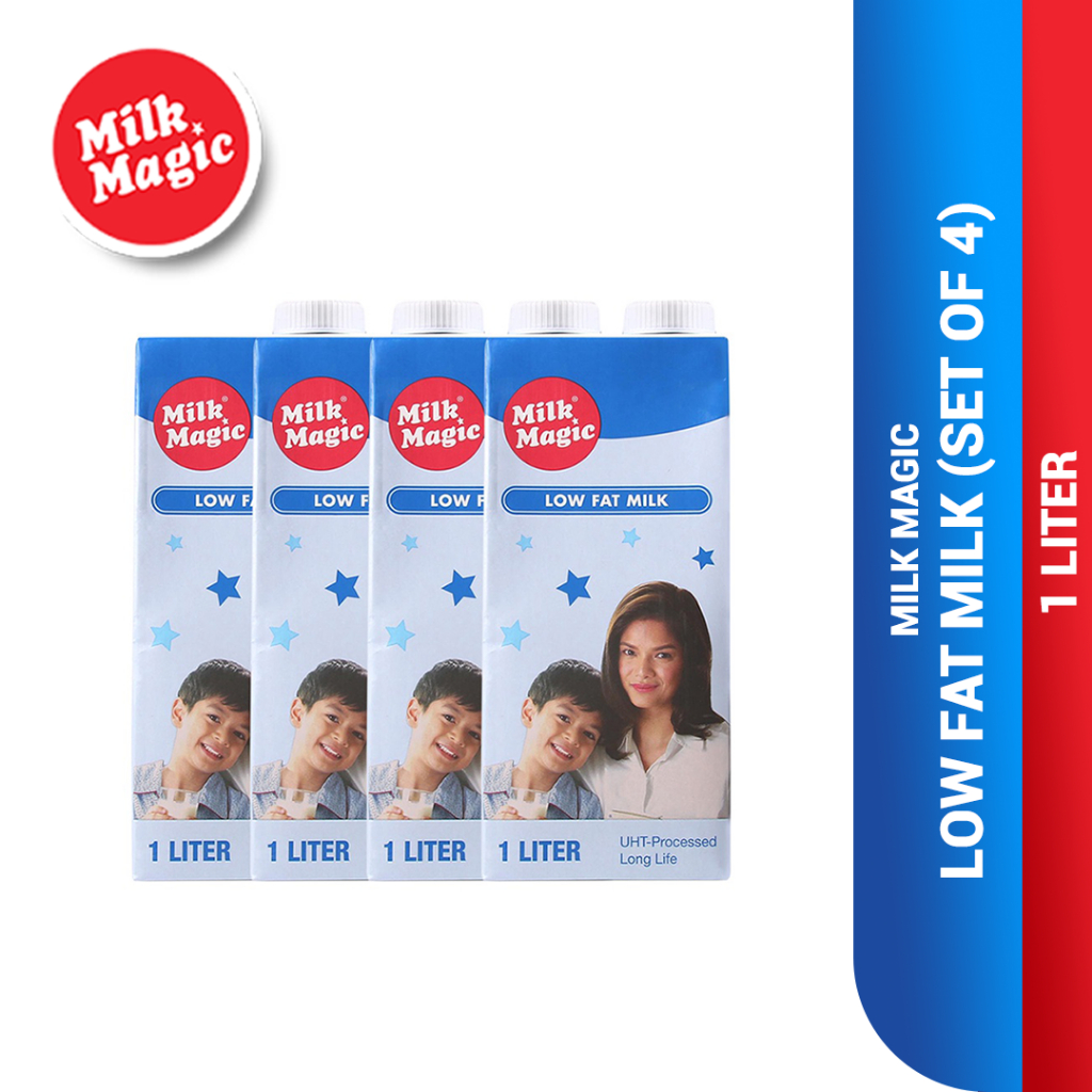 Milk Magic - Low Fat 1 Liter (Set Of 4) - Expiry Date: March 5, 2026 ...